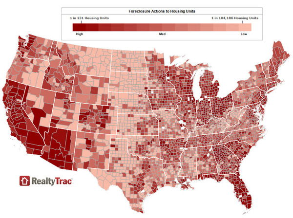 Residential Foreclosures in U.S. Drop to 6-Year Lows in January - WORLD ...